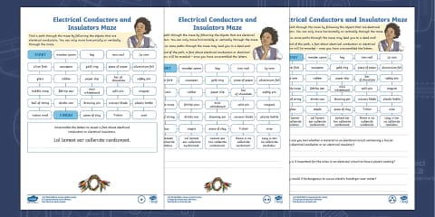 Electrical Conductor Or Insulator Sorting Activity
